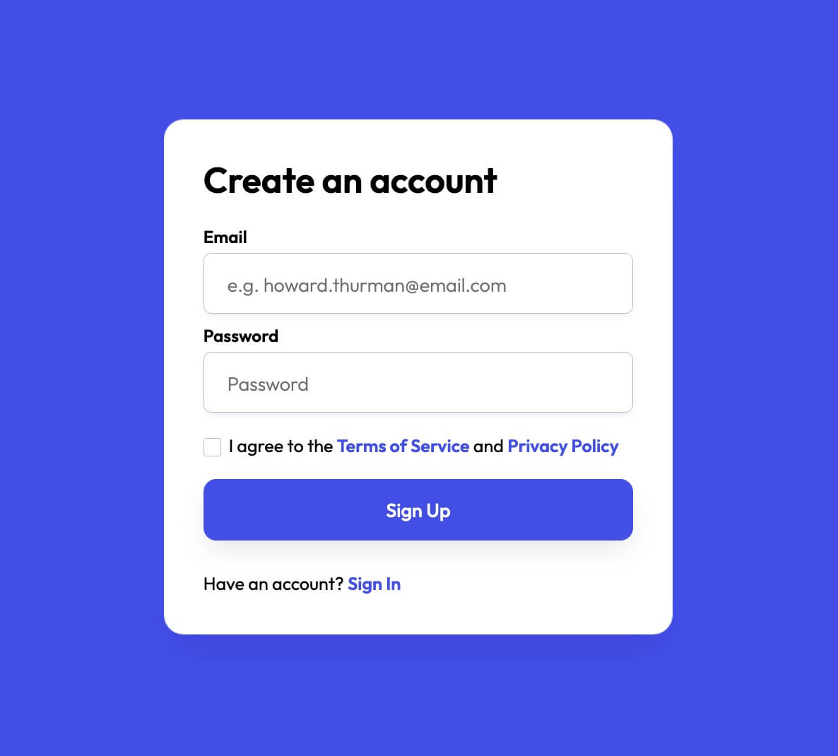 SIgnup Card 11 | Free Webflow Component