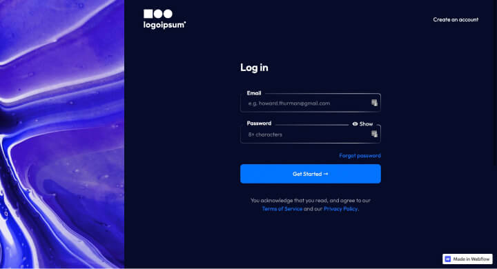Webflow IX Login for Webflow
