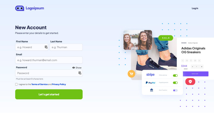 Unstyled Signup for Webflow