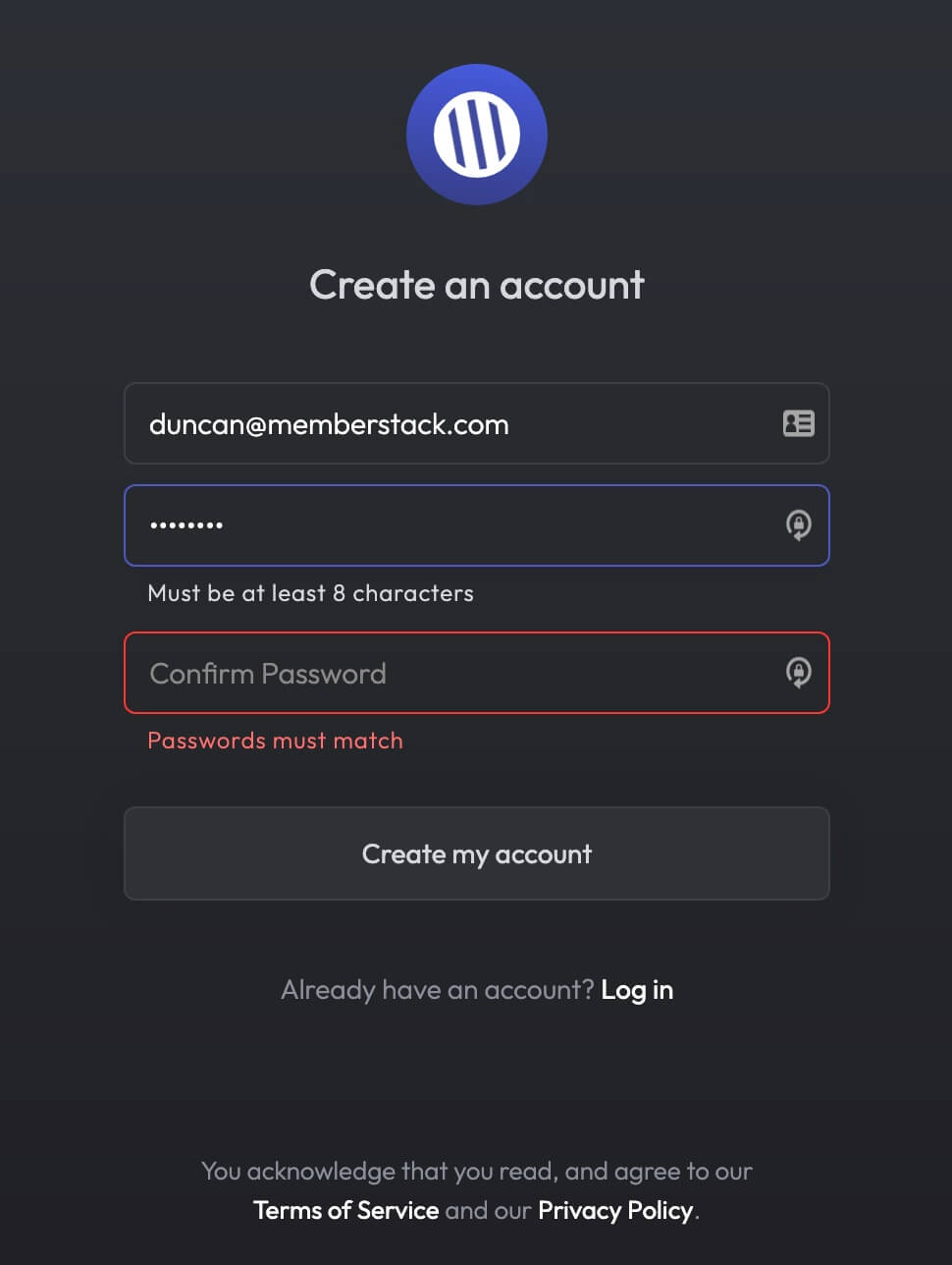 Confirm Password | Free Webflow Component