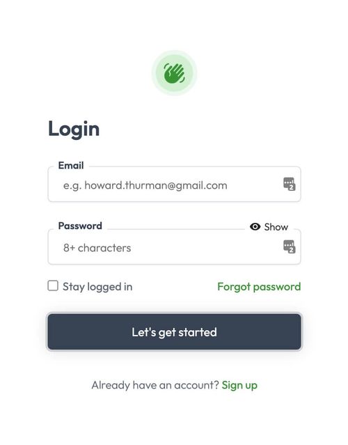 Login With Password | Free Webflow Component