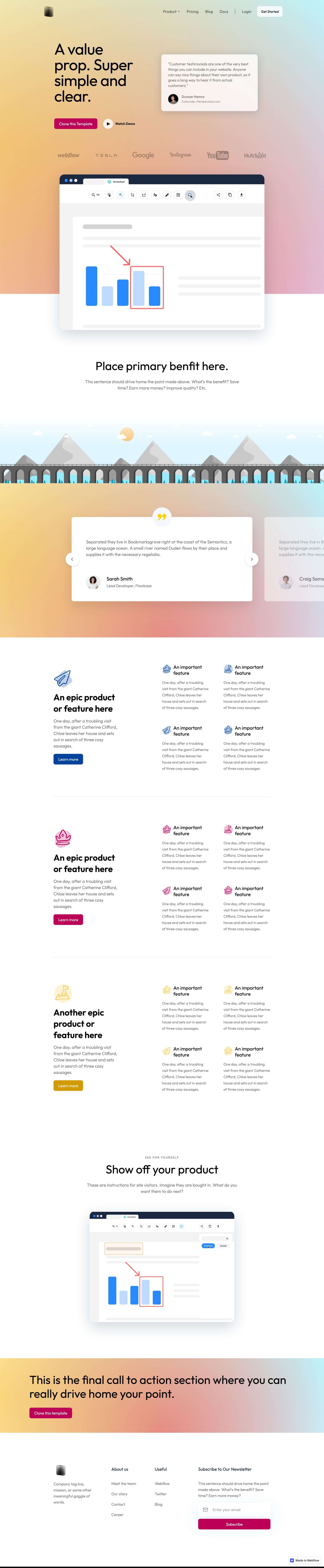 #6 - Gradient Template | Webflow Template