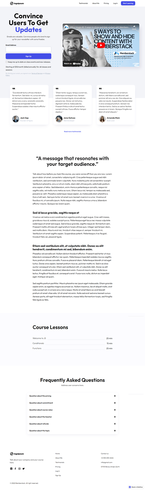 #16 Online Course Template | Webflow Template