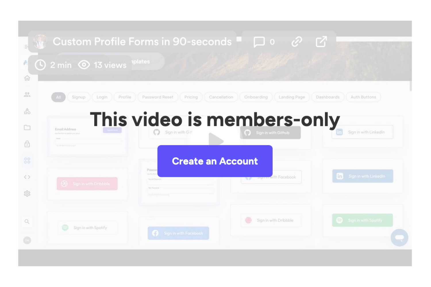 Members-Only Video | Free Webflow Component