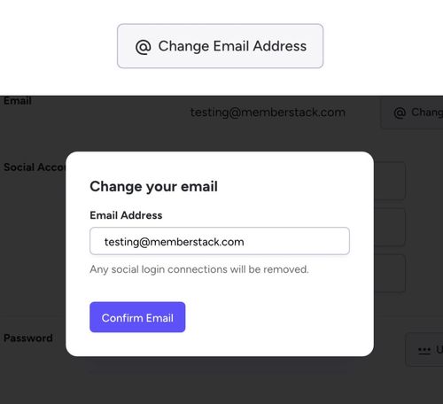 Change Email Modal | Free Webflow Component