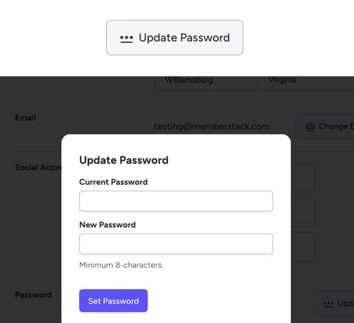Change Password Modal | Free Webflow Component