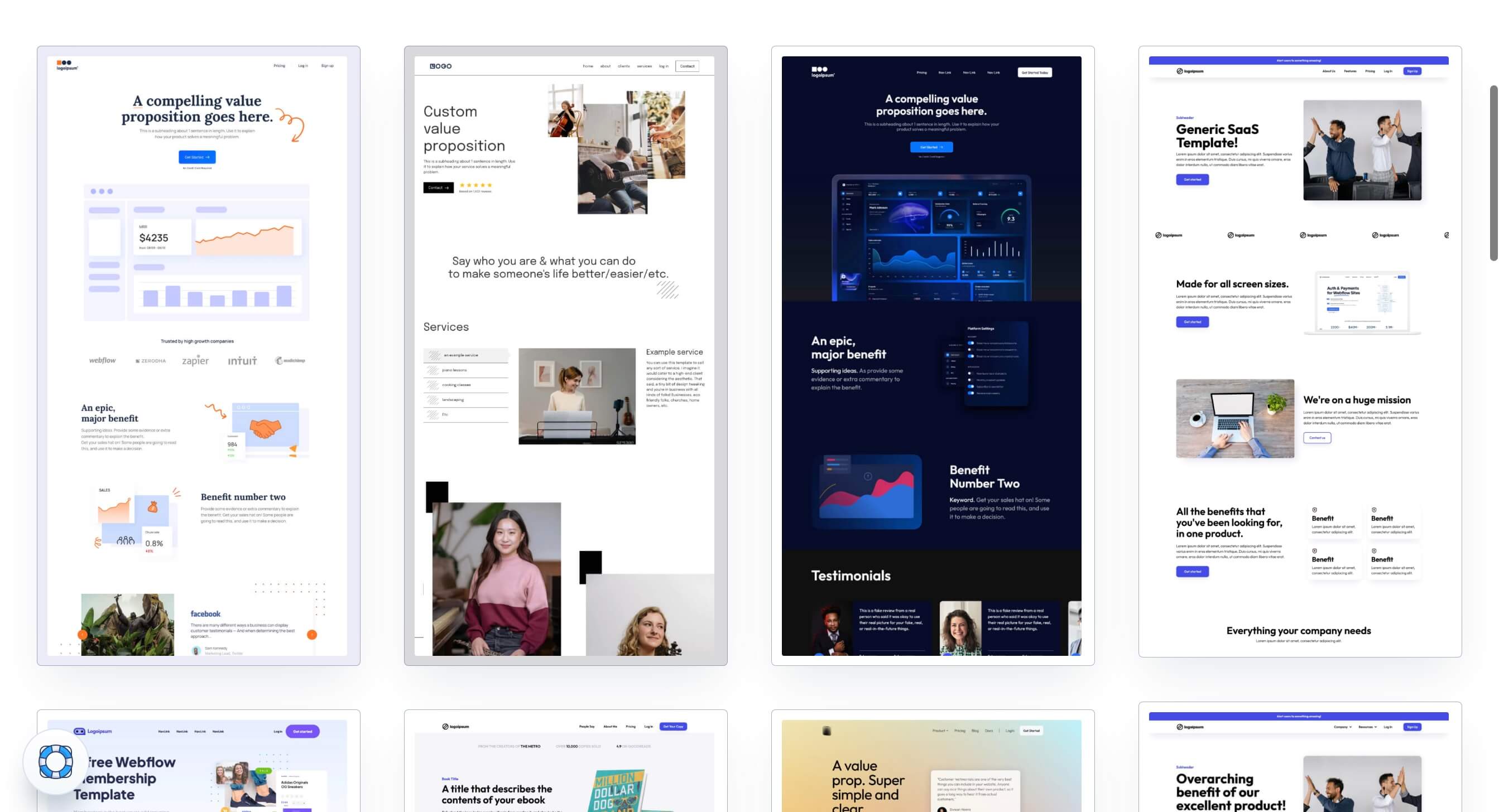 Free Webflow Landing Page Components | Copy & Paste
