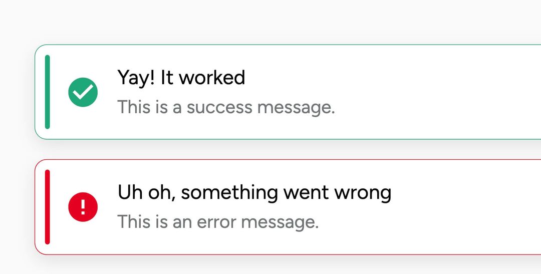 Error and Success Boxes | Free Webflow Component