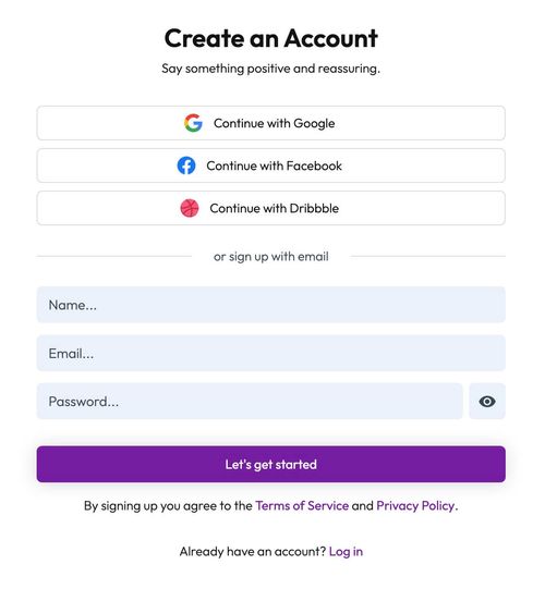 Unstyled Signup | Free Webflow Component