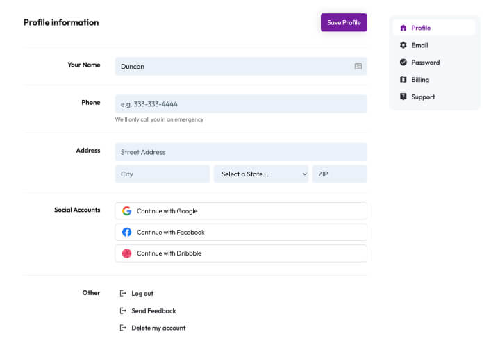 Change Email Modal for Webflow