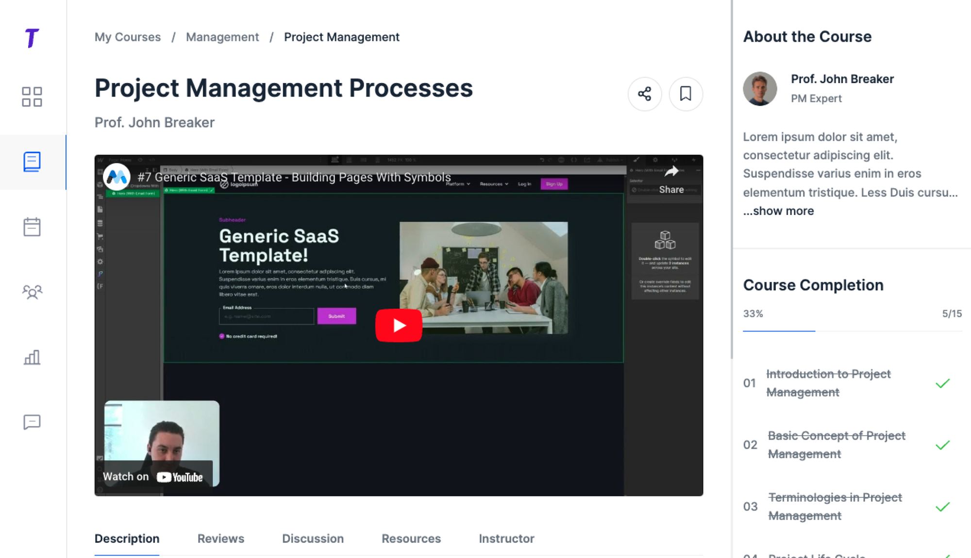 eLearning Dashboard | Webflow Template