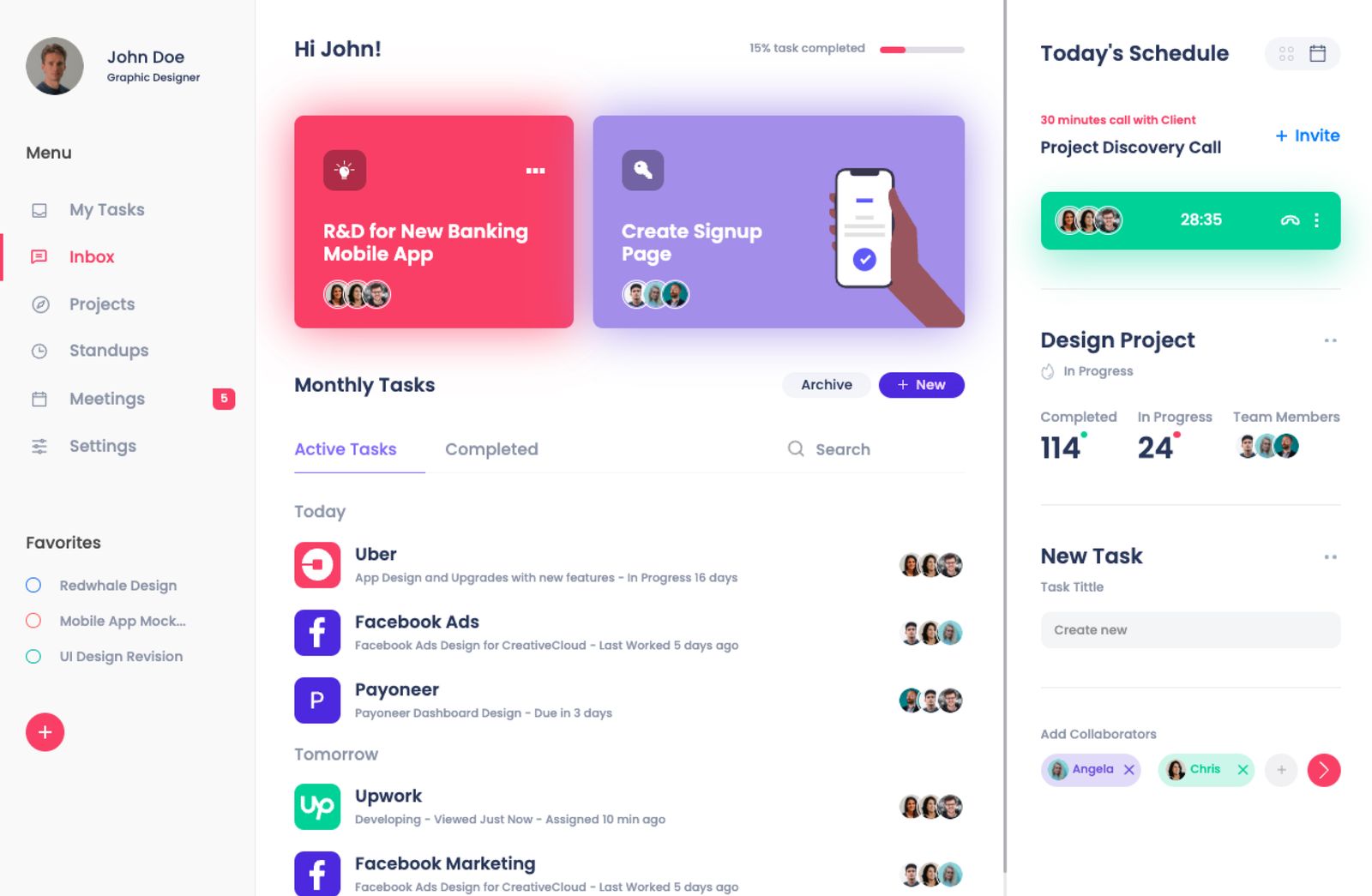 Project Management Dashboard | Webflow Template