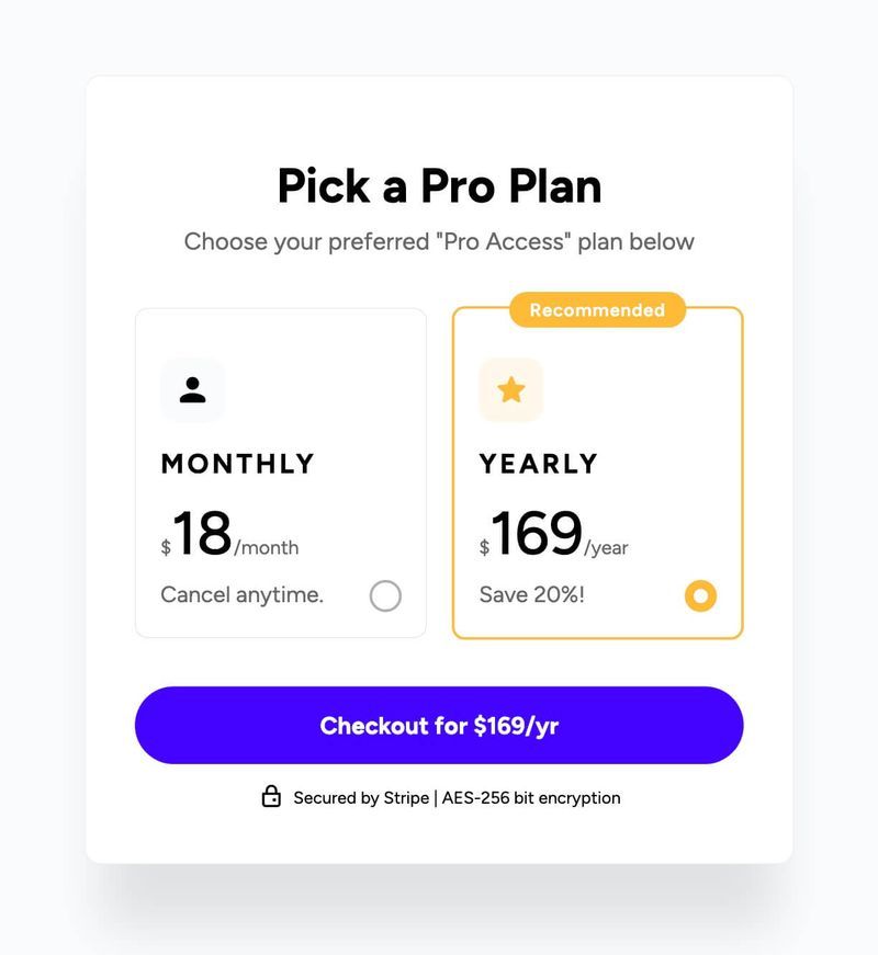 Pick a Plan UI | Free Webflow Component