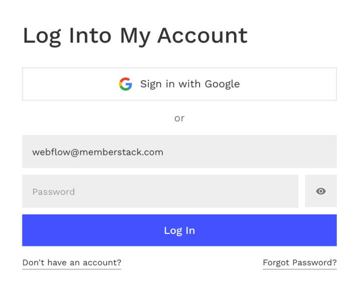 Login #7 for Webflow