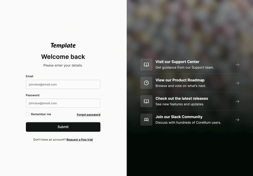 Split Login Screen | Free Webflow Component