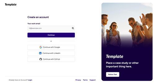 Webflow Interactions Signup | Free Webflow Component