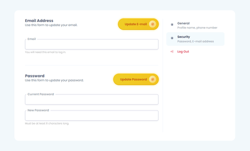 Dark Onboarding/Profile Form | Free Webflow Component