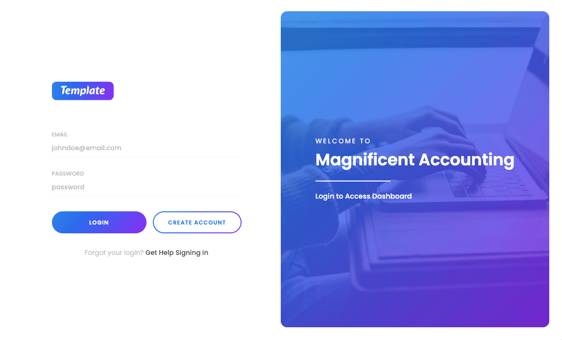 Free Light Sign In Screen | Free Webflow Component