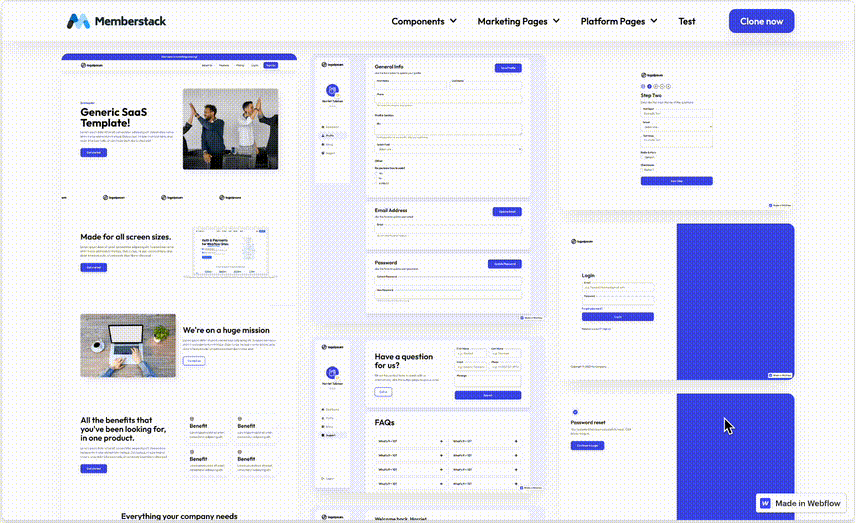 Nine Free Webflow Subscription Templates | Memberstack Blog