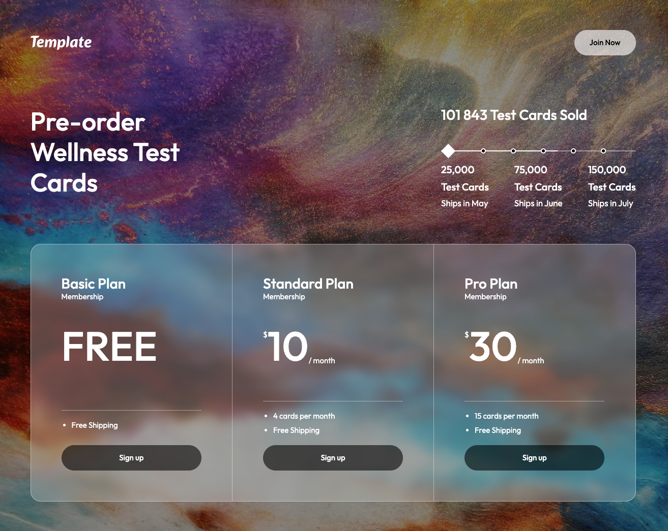 Glassmorphism Pricing Table | Free Webflow Component