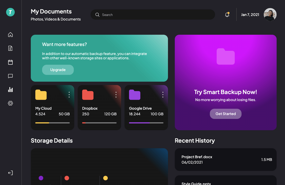Dark Mode Dashboard | Free Webflow Component