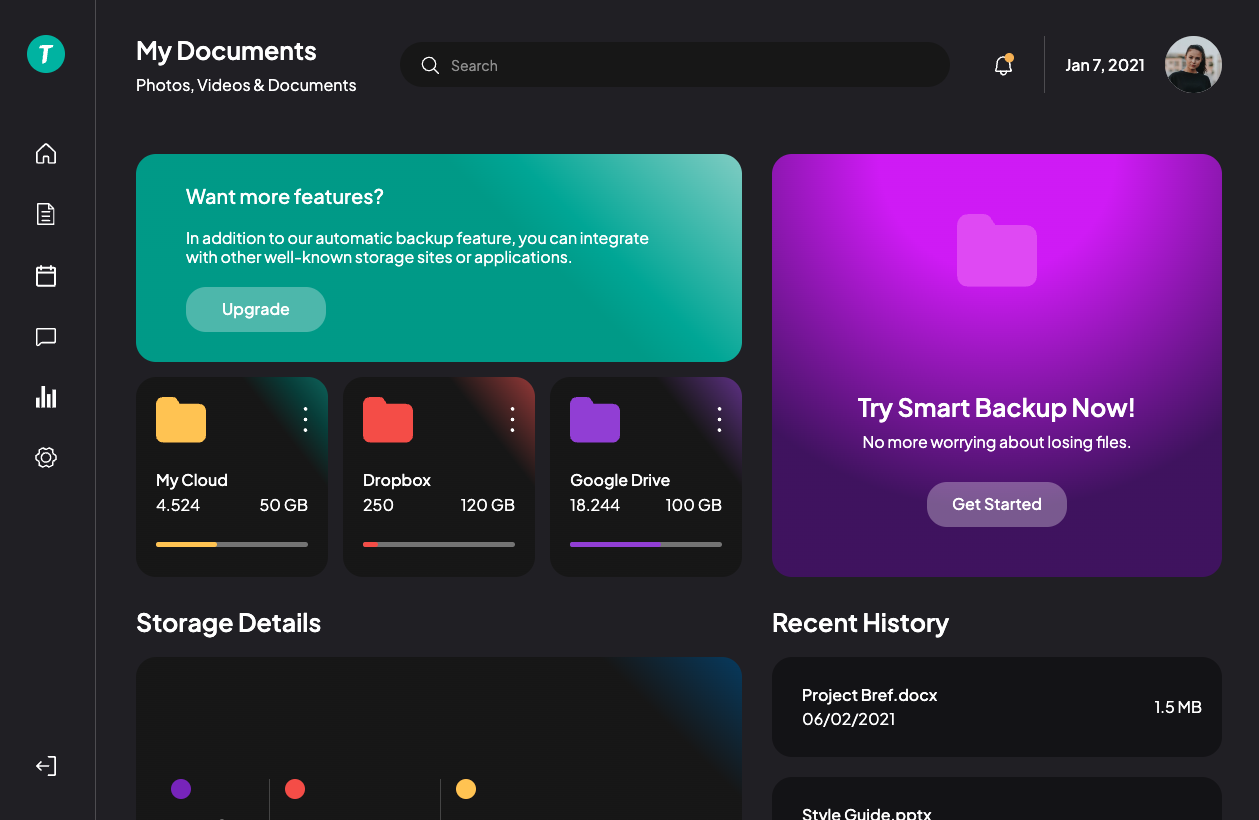 Dark Mode Dashboard | Free Webflow Component