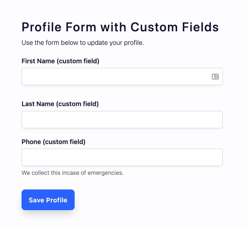 Profile Form | Free Webflow Component