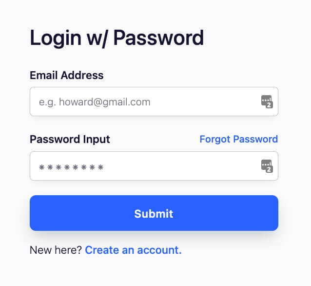 Login With Password | Free Webflow Component