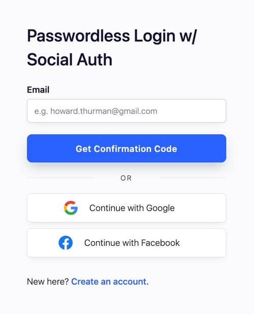 Passwordless Login + Social Login | Free Webflow Component