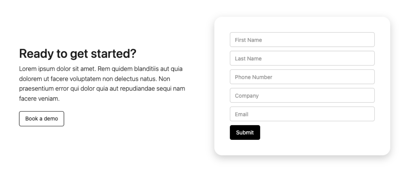 Simple Contact Form CTA | Free Webflow Component