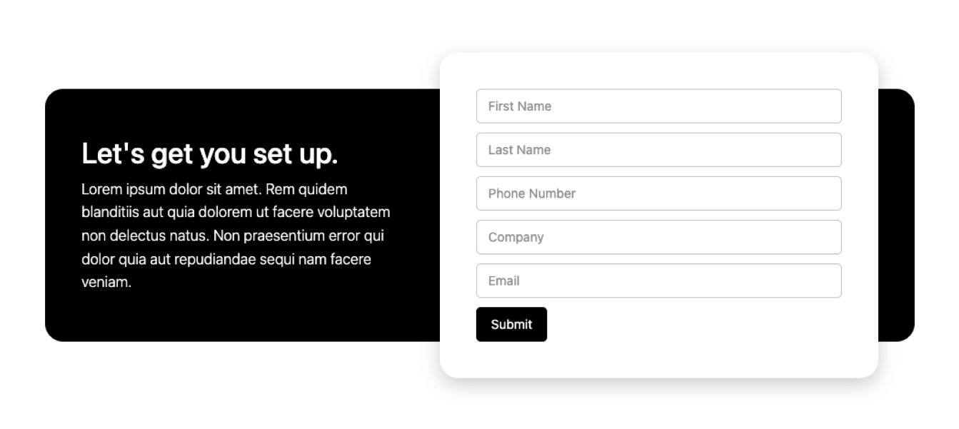 Contrast Banner Contact Form CTA | Free Webflow Component