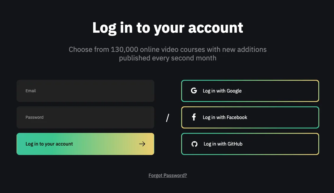Dark Login (Dev Theme) | Free Webflow Component