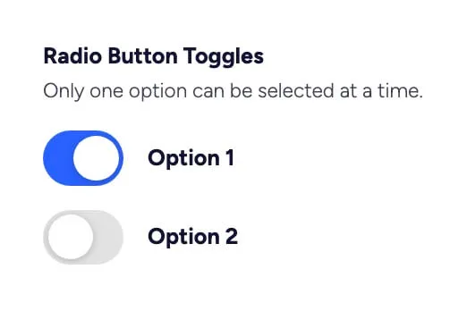 Radio Toggle Buttons | Free Webflow Component