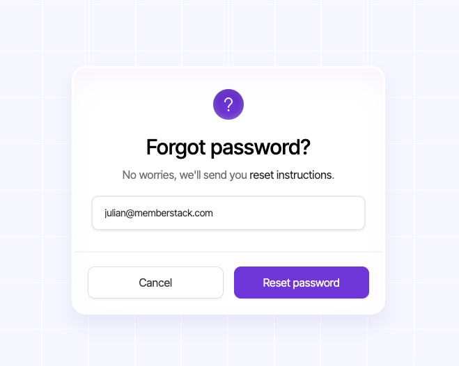 Forgot Password Prompt | Free Webflow Component