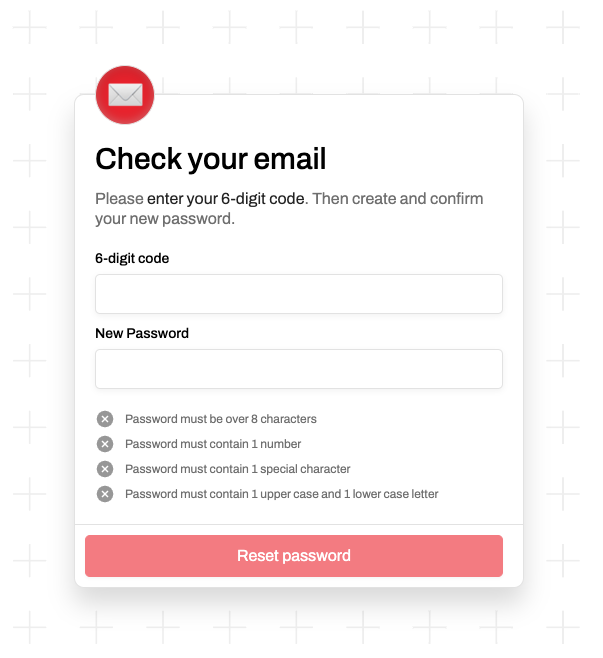 Red Reset Password | Free Webflow Component