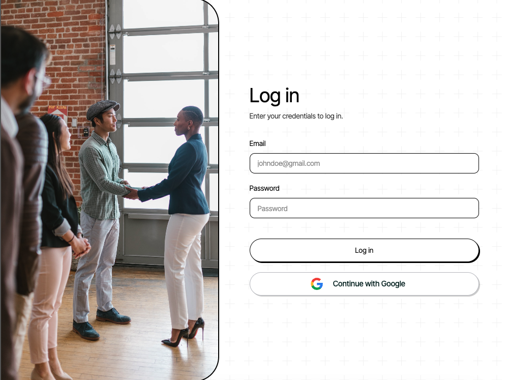 Splitscreen Login Form | Free Webflow Component