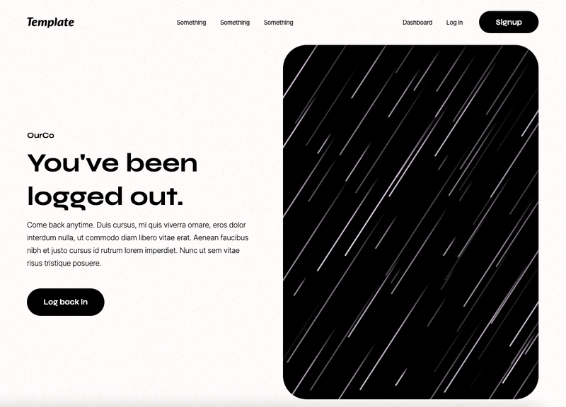 Logged Out Confirmation Page | Free Webflow Component