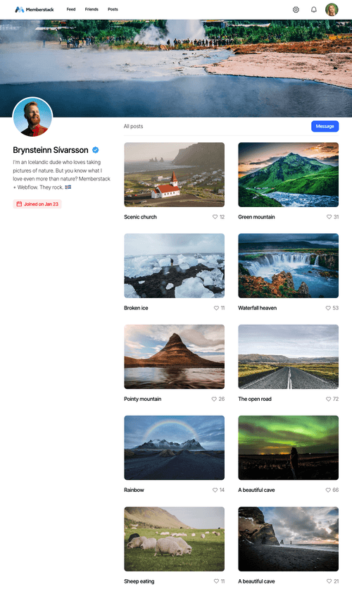 Free Webflow Cloneables | Memberstack