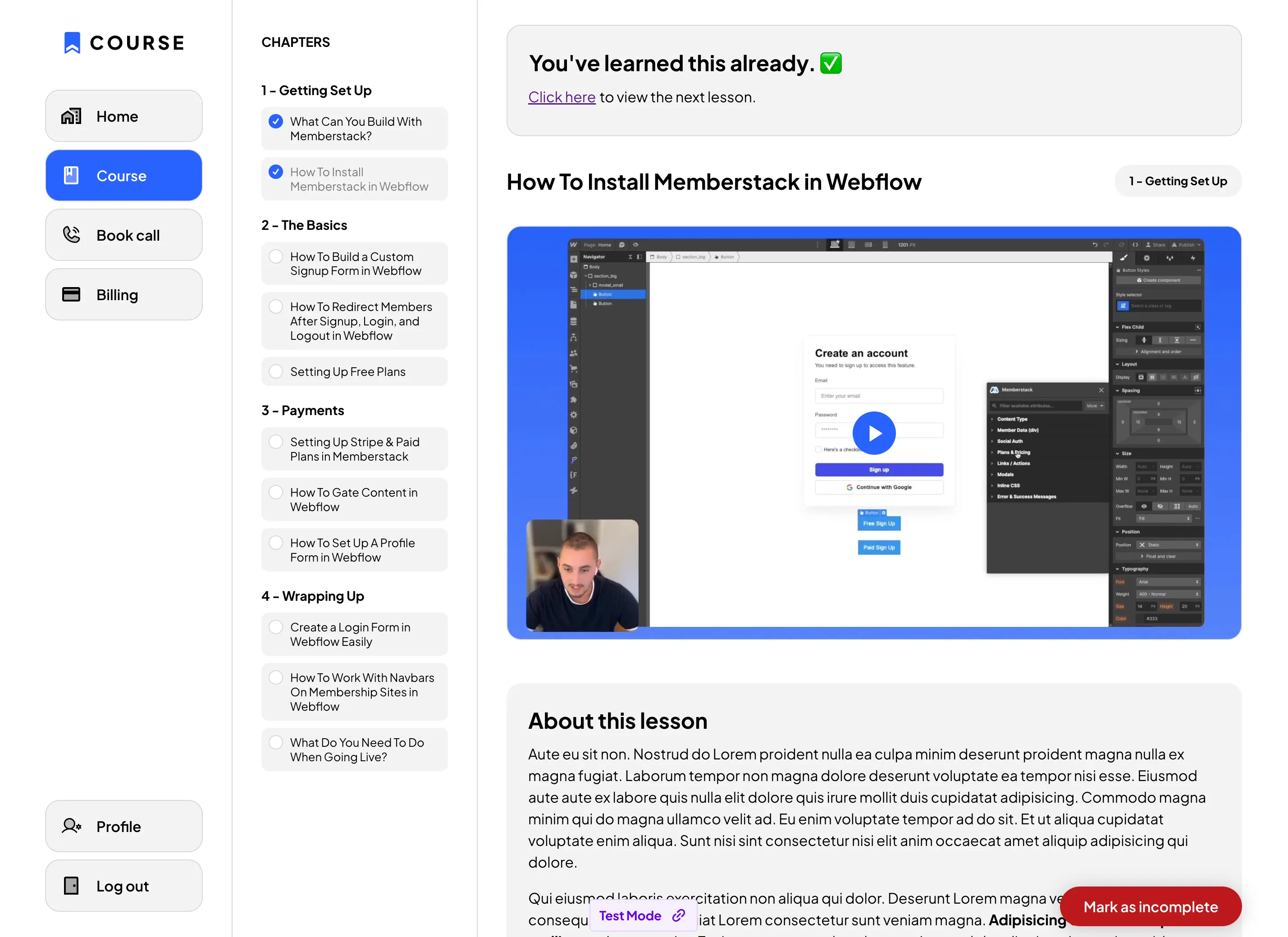 Webflow Membership Templates | Memberstack