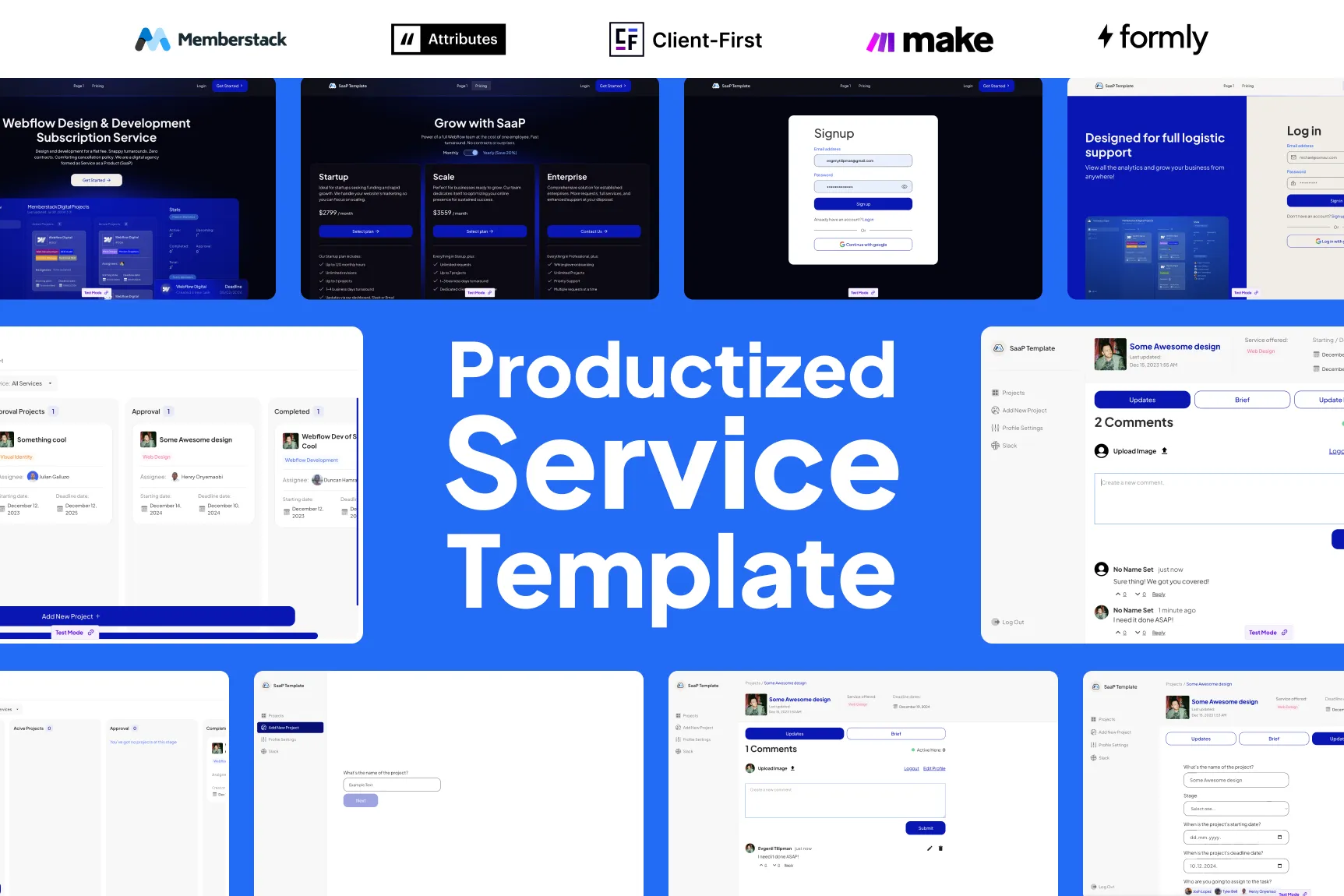 Productized Service Template | Webflow Template