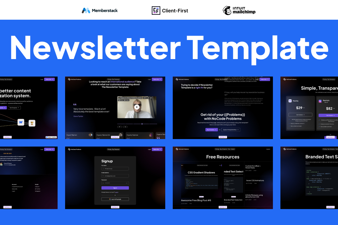 Premium Newletter Template | Webflow Template