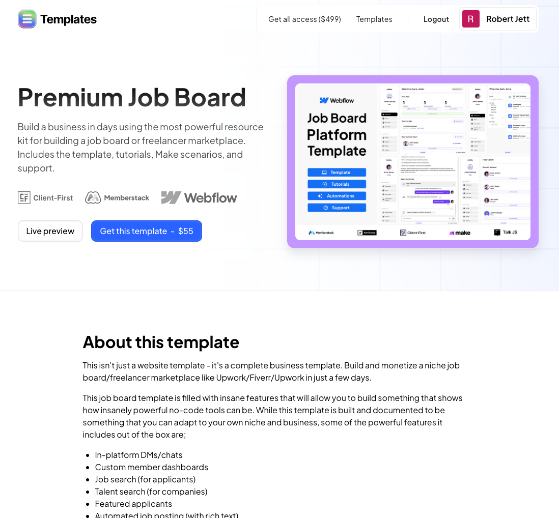 How to Sell Webflow Templates | Memberstack Blog