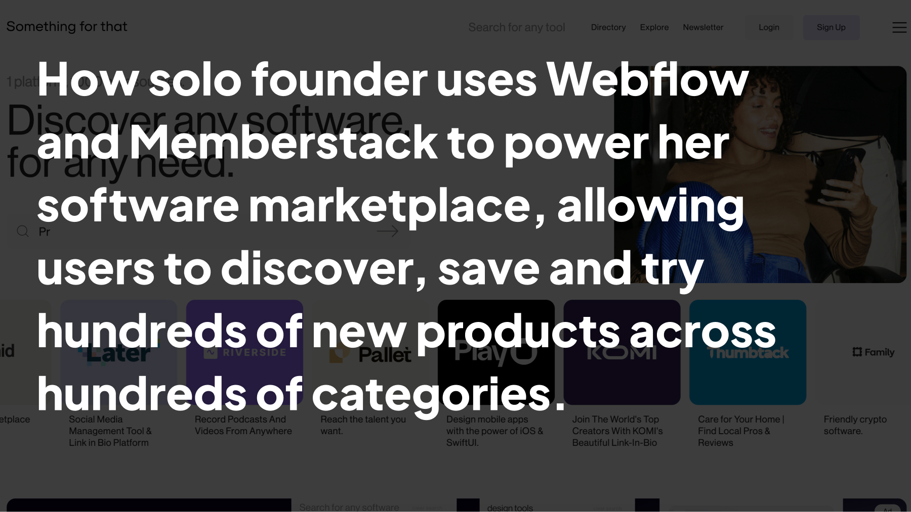 Learn How Something For That Uses Memberstack | Showcase