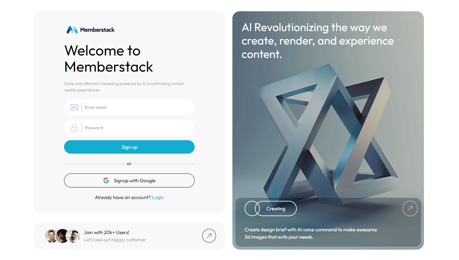 Bento Grid Sign Up Form | Free Webflow Component
