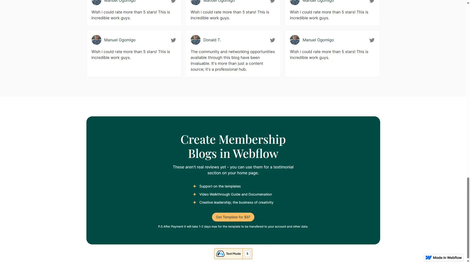 Webflow Membership Templates | Memberstack