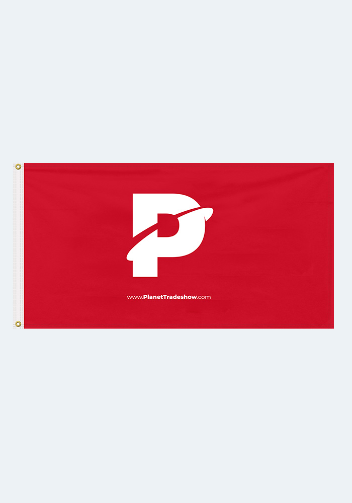 3'x2' Double-Sided Custom Flag | Planet Tradeshow