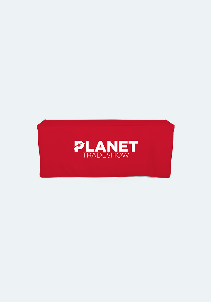 6' Open Back Fitted Table Cover | Planet Tradeshow