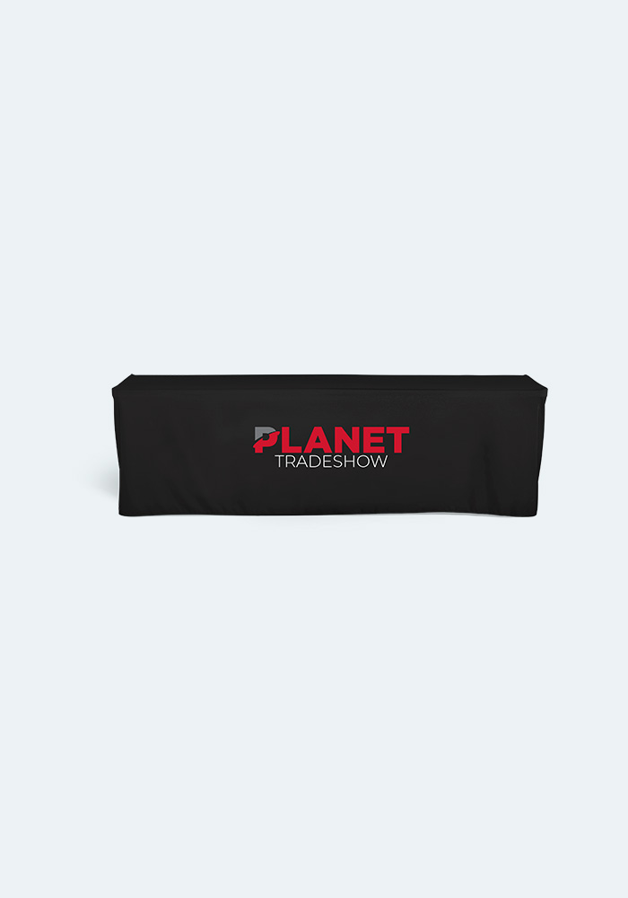 8' Closed Back Fitted Table Cover | Planet Tradeshow