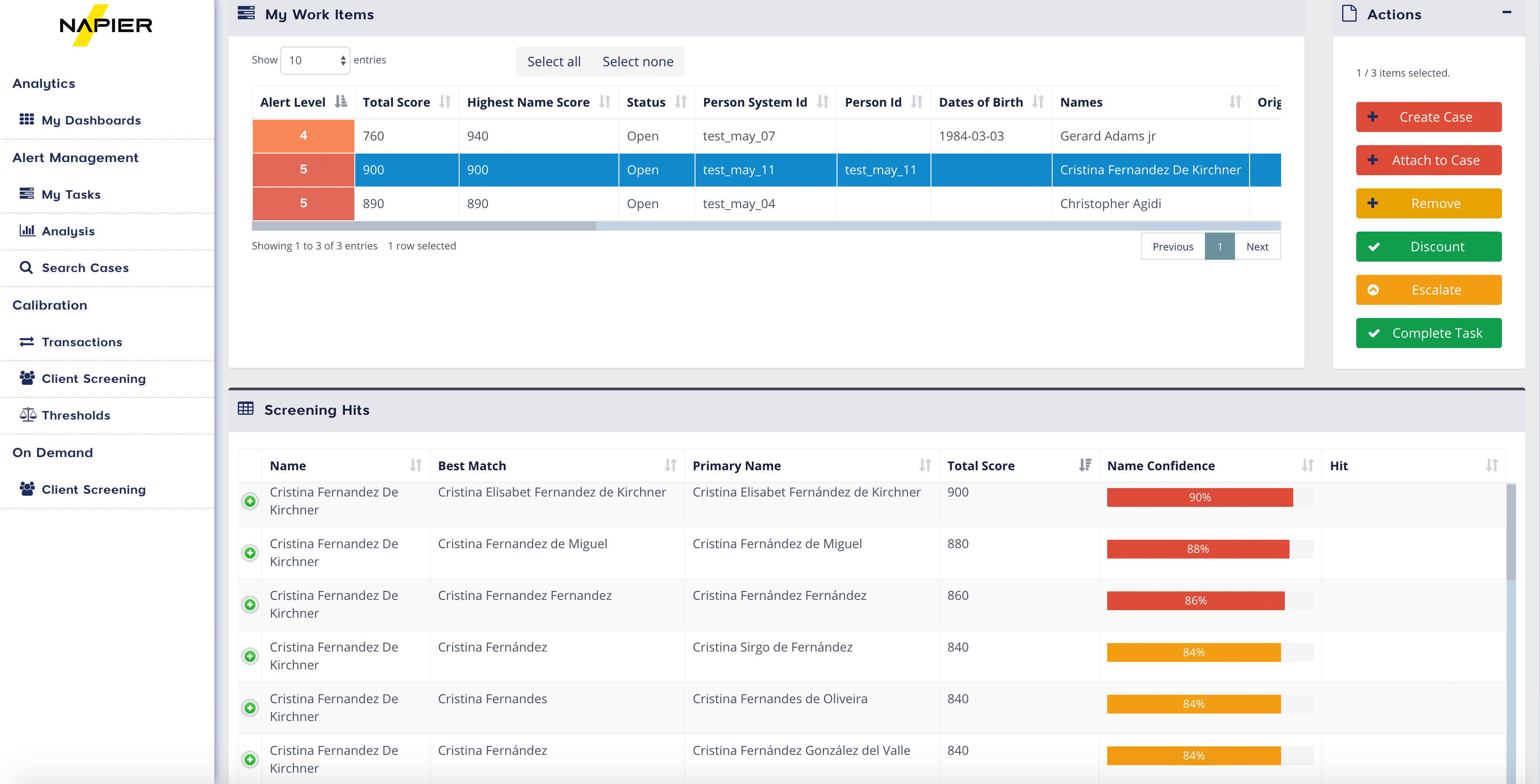 PEP & Sanctions Screening | Entity Screening | Napier