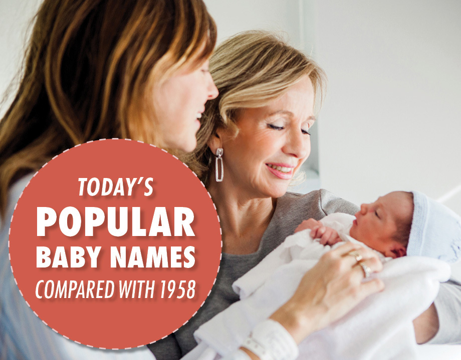 Today’s Popular Baby Names Compared With 1958